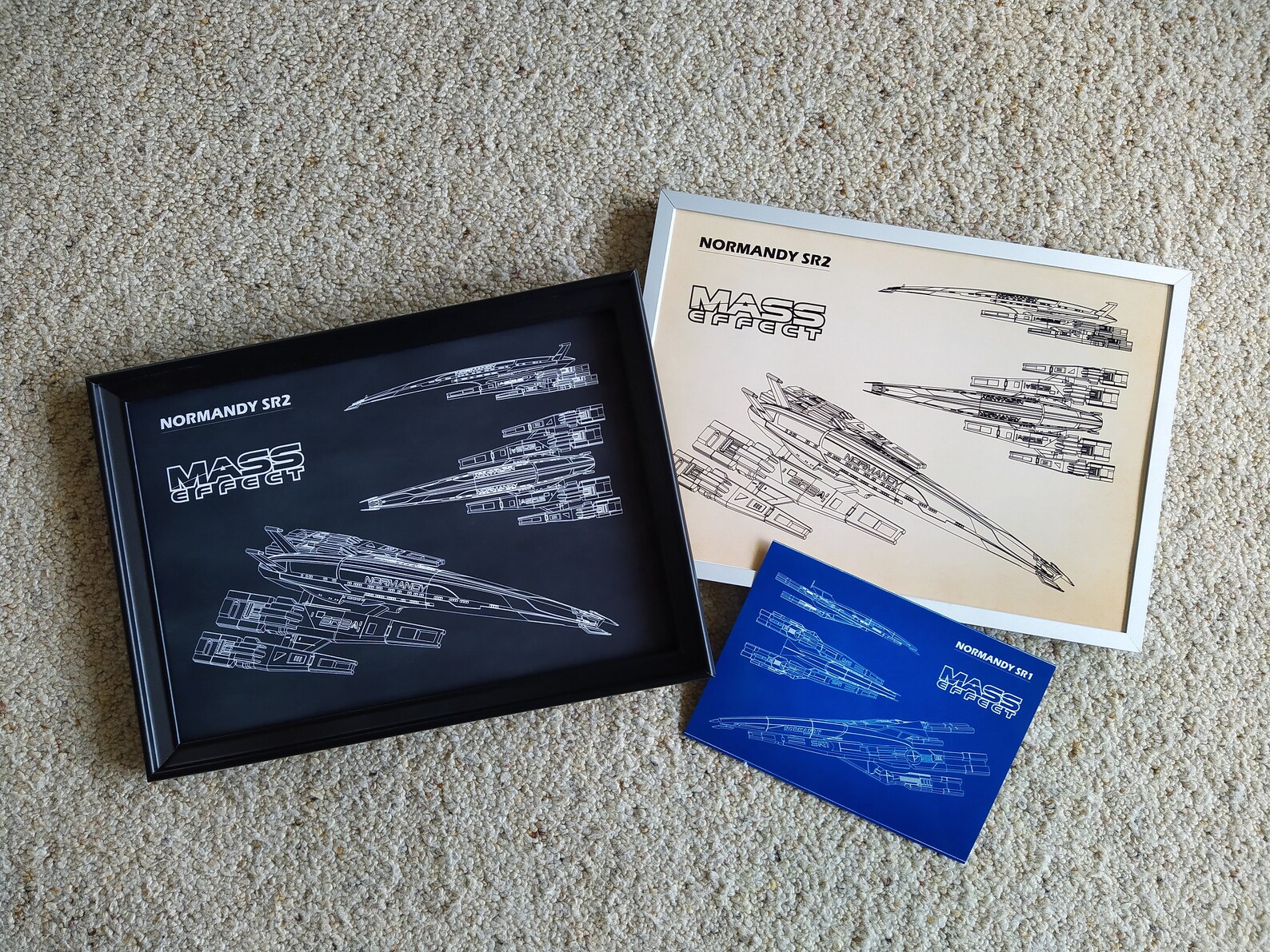 SSV Normandy SR1 Blueprint Poster Wall Decoration, Mass Effect Systems ...