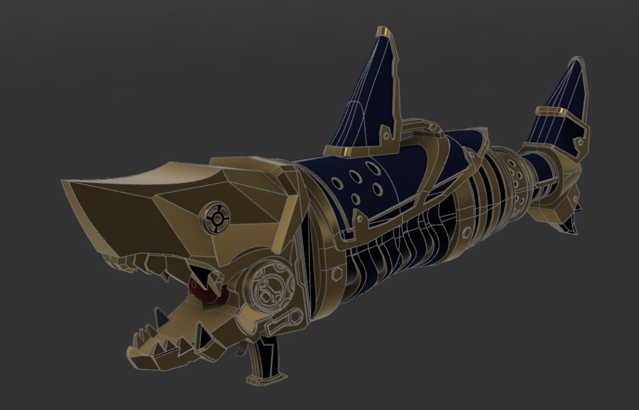 Jinx Shark Cannon Fishbones 3D Model STL File From Arcane - Etsy Canada