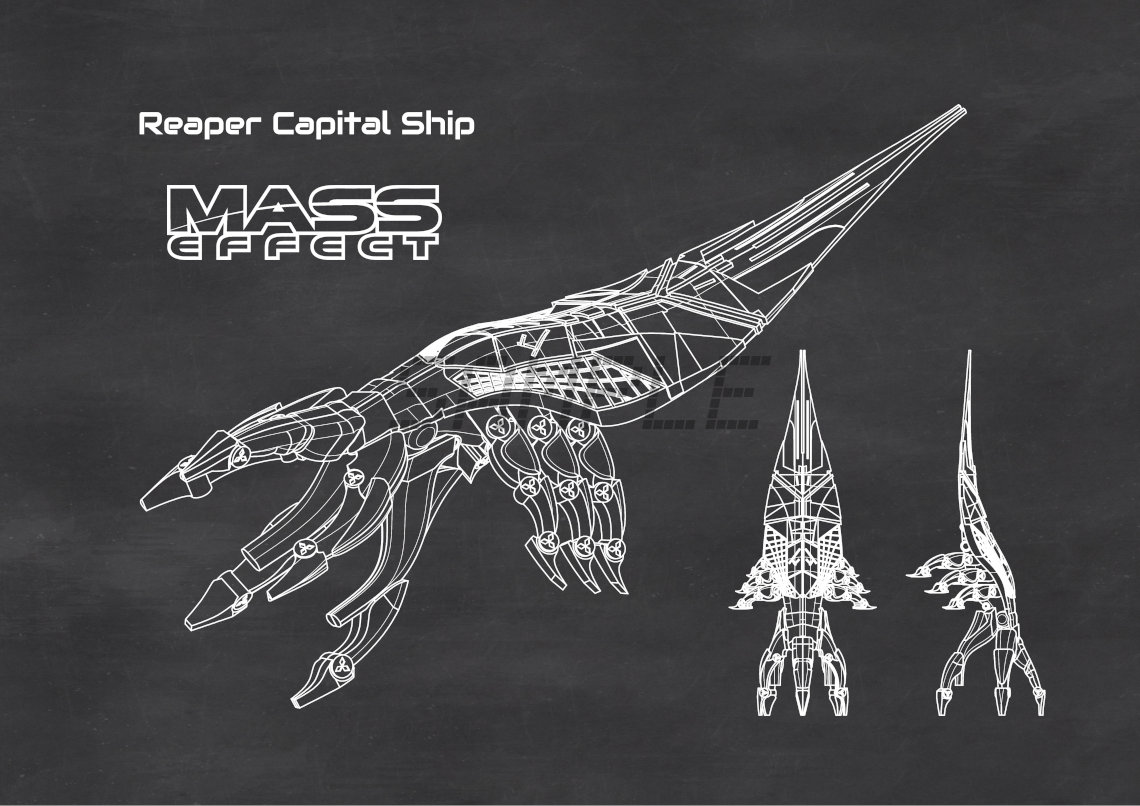 Mass Effect Reaper Drawing