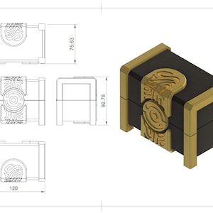 3D Printed Sheikah Treasure Chest: Switch Cartridge Box - Etsy