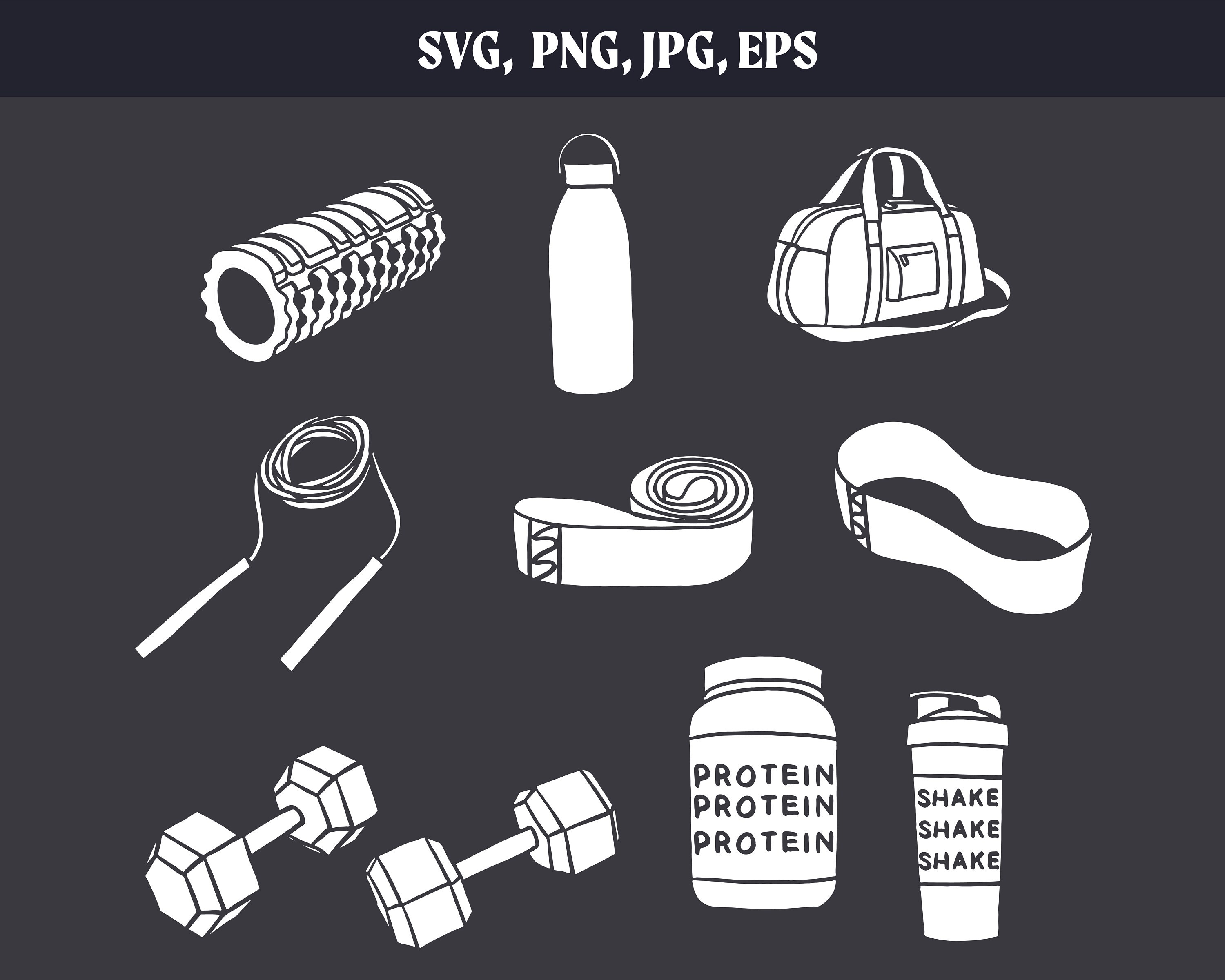 Workout PNG Bundle Workout Svg, Sports Svg, Yoga Svg, Weight Lifting ...