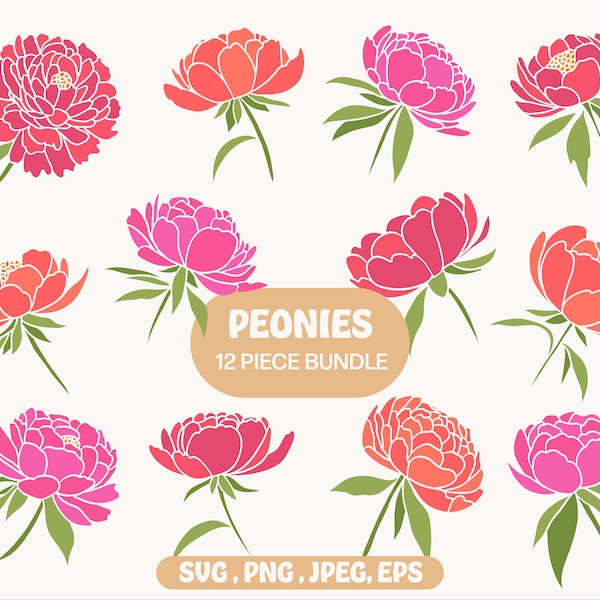 Peony Svg - Etsy