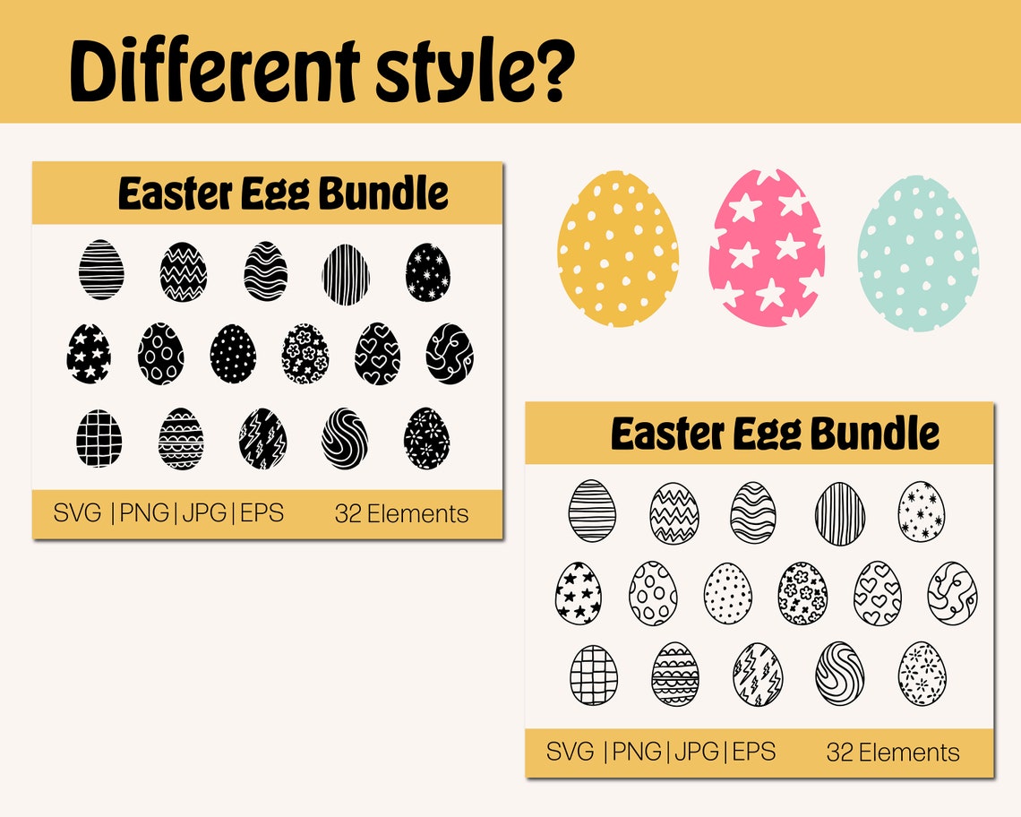 Easter Egg Bundle Easter Eggs Svg, Easter Eggs Png, Easter Eggs Clipart ...