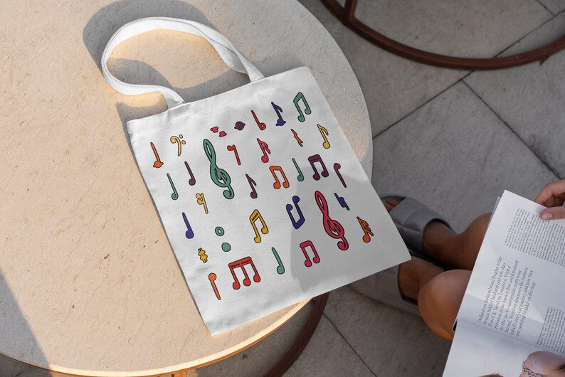 Music Notes SVG Bundle 35 Musical Note Svgs, Music Teacher Svg, Hand ...