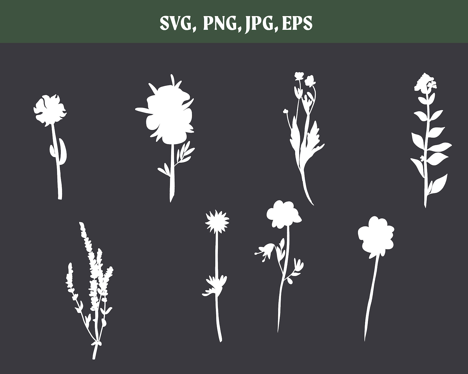 Wildflower SVG Bundle Flower Svg, Floral Svg, Wildflower Png, Wild ...