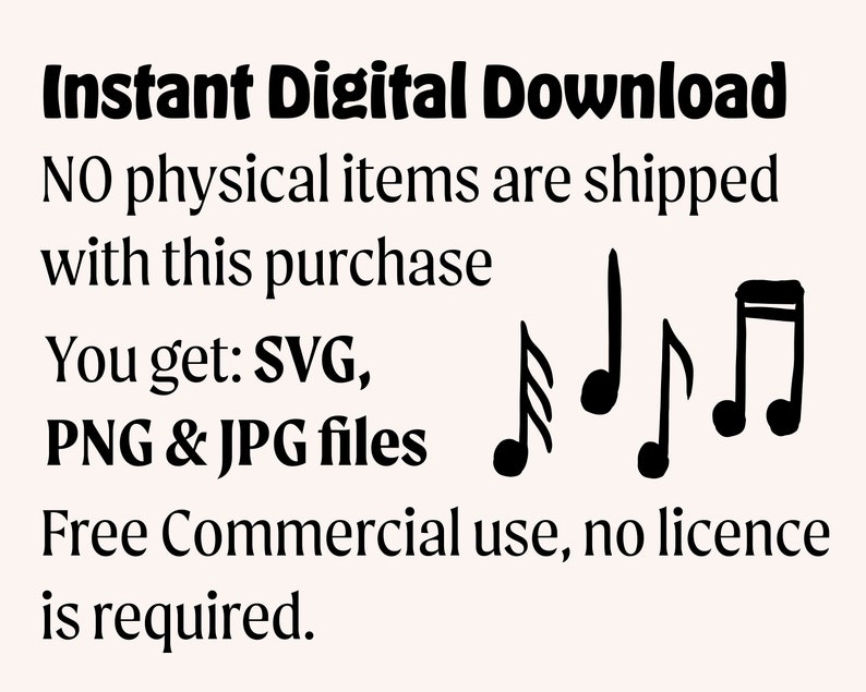 Music Notes SVG Bundle 34 Musical Note Svgs, Music Teacher Svg, Hand ...