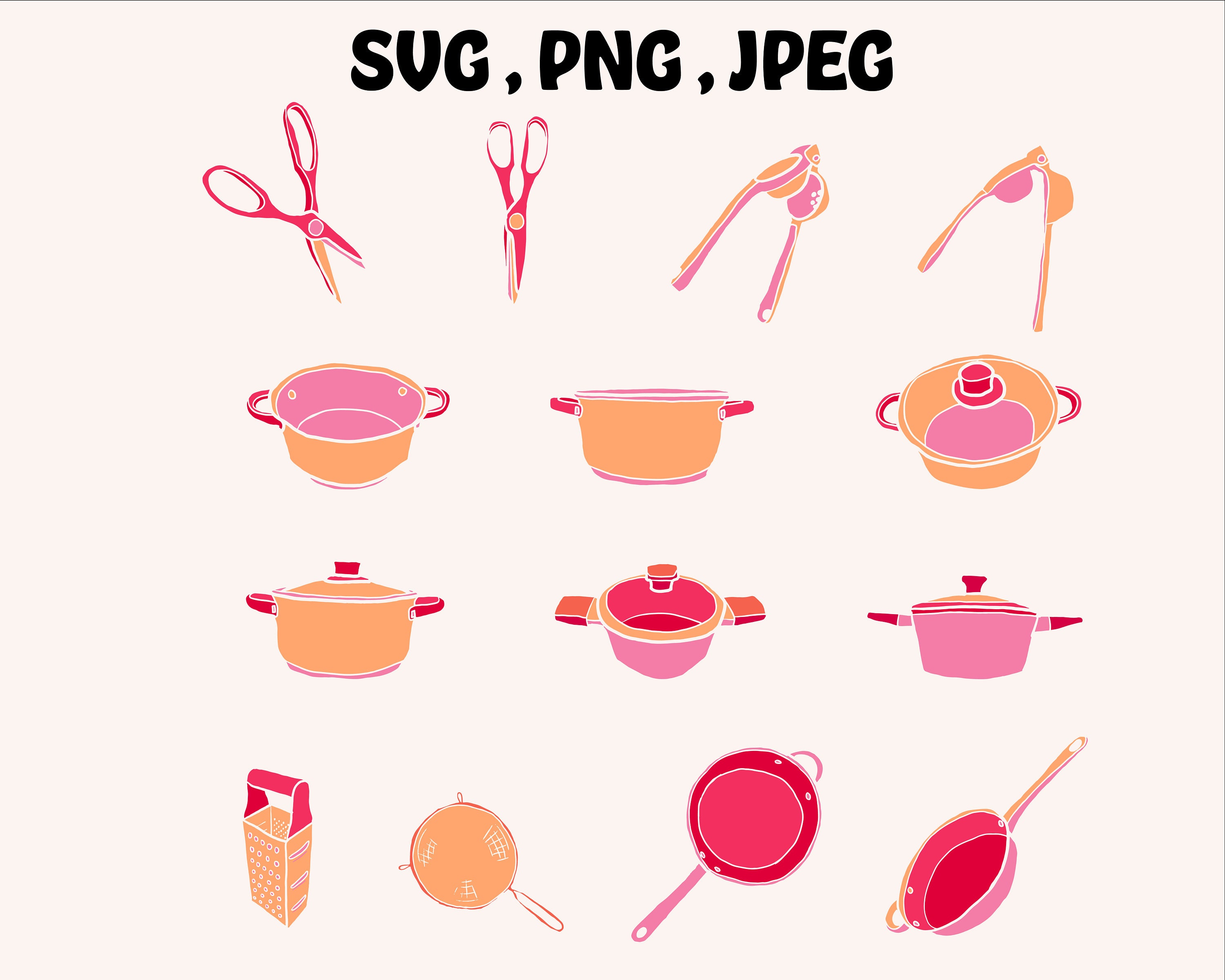 Kitchen Svg Bundle, Kitchen Cut File, Baking Svg, Cooking Svg ...