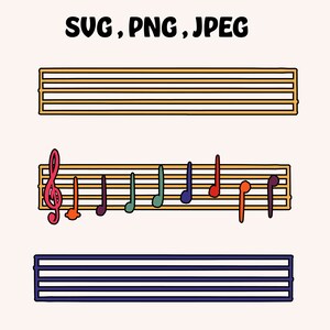 Music Notes SVG Bundle 35 Musical Note Svgs, Music Teacher Svg, Hand ...