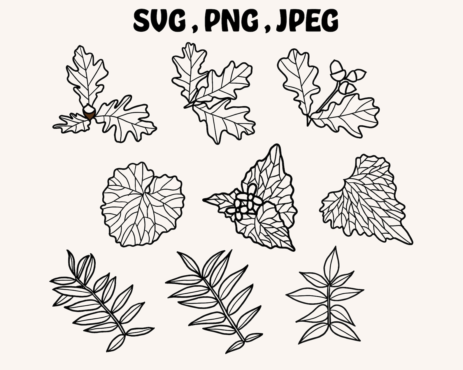 Forest Leaves SVG Bundle Forest Leaves Clipart Forest Fairies Fall ...