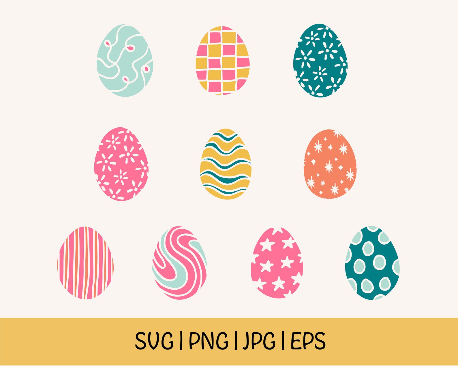 Easter Egg Bundle | Easter Eggs Svg, Easter Eggs Png, Easter Eggs ...