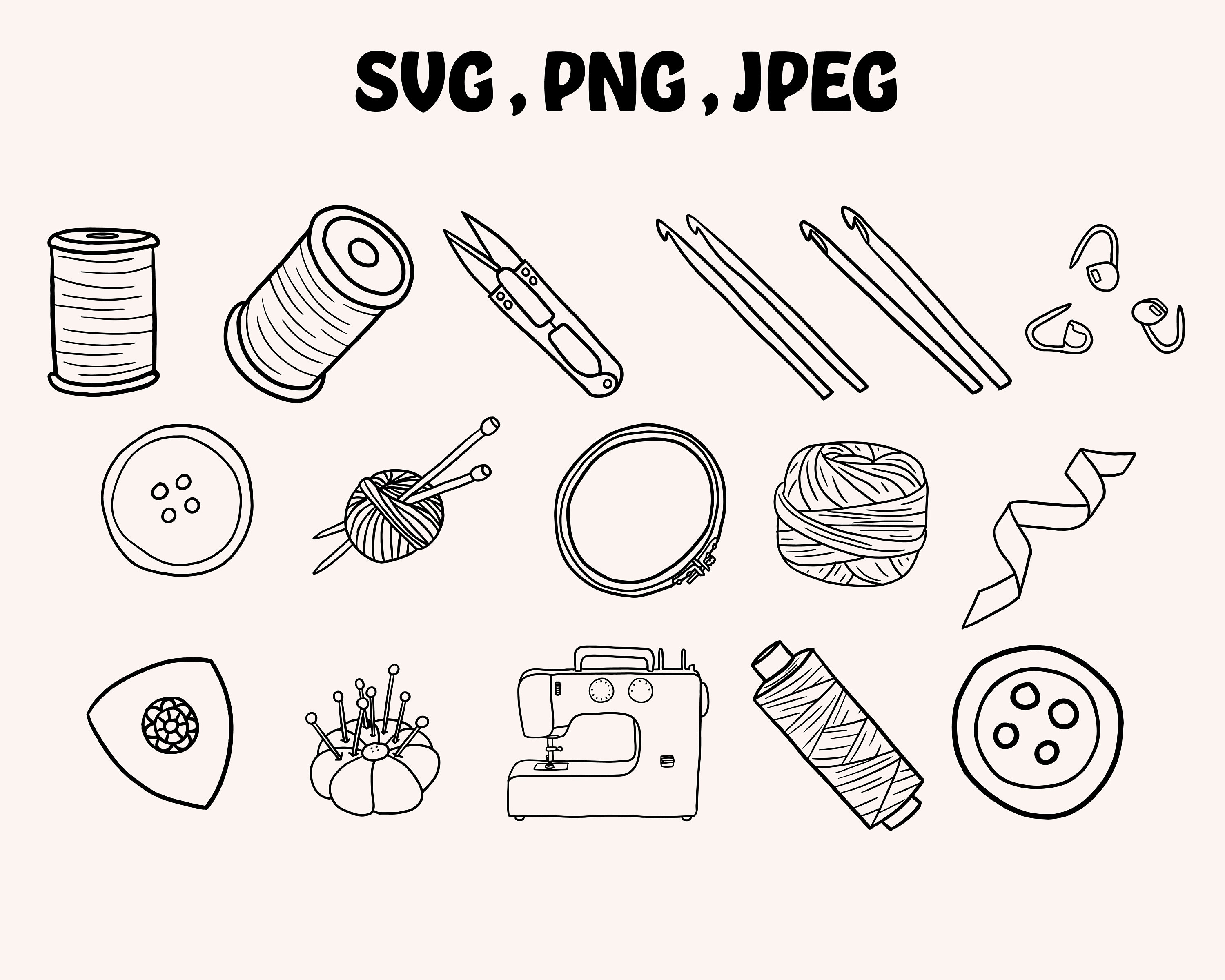 I’d Rather Be Sewing SVG Bundle | Textile Supplies Svg,crochet Svg ...
