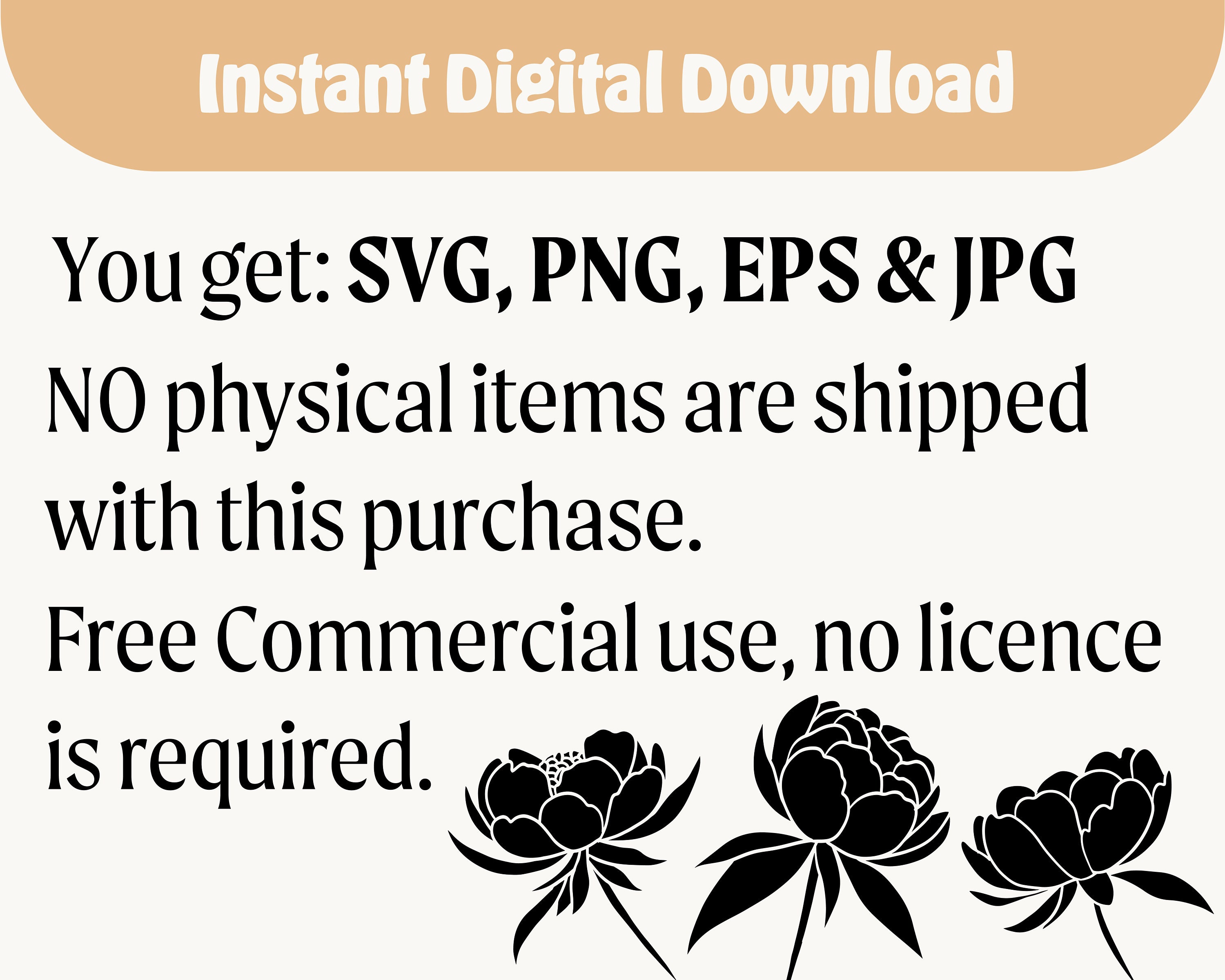 Peonies SVG Bundle Peony Png, Botanical Svg, Flower Png, Peonies ...