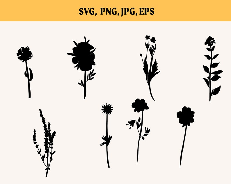 Wildflower SVG Bundle Flower Svg, Floral Svg, Wildflower Png, Wild ...