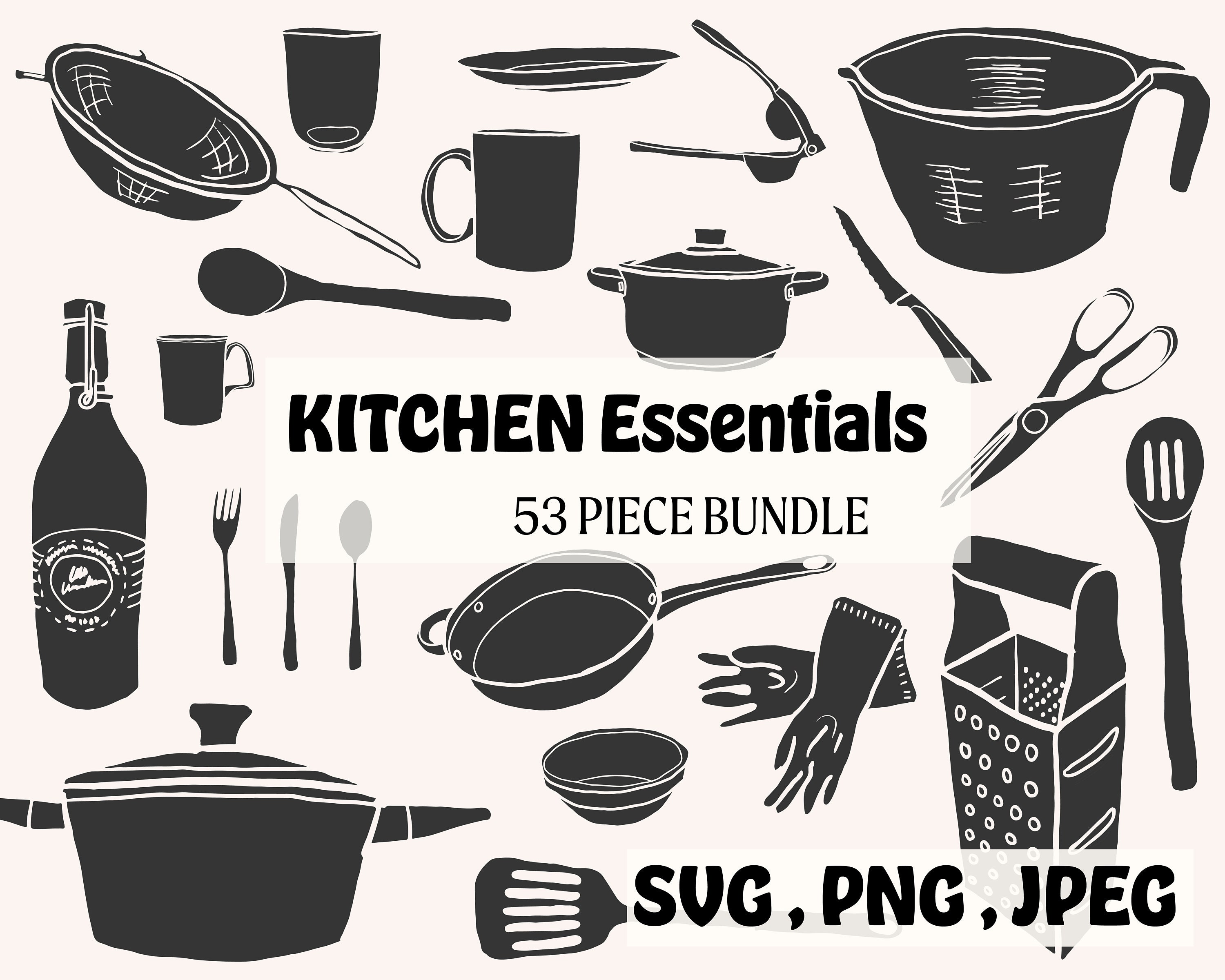 Kitchen Svg Bundle, Kitchen Cut File, Baking Svg, Cooking Svg ...