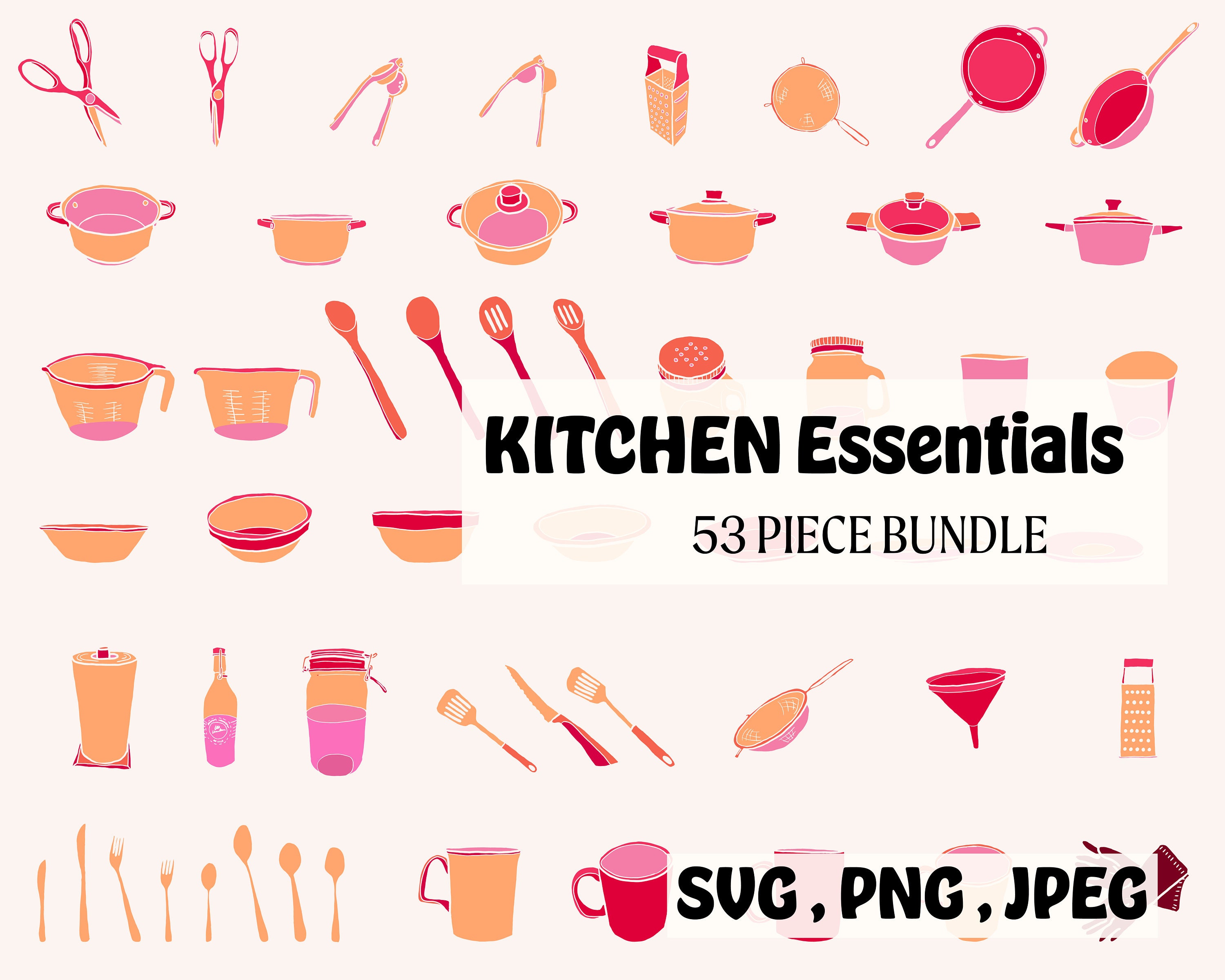 Kitchen Svg Bundle, Kitchen Cut File, Baking Svg, Cooking Svg ...