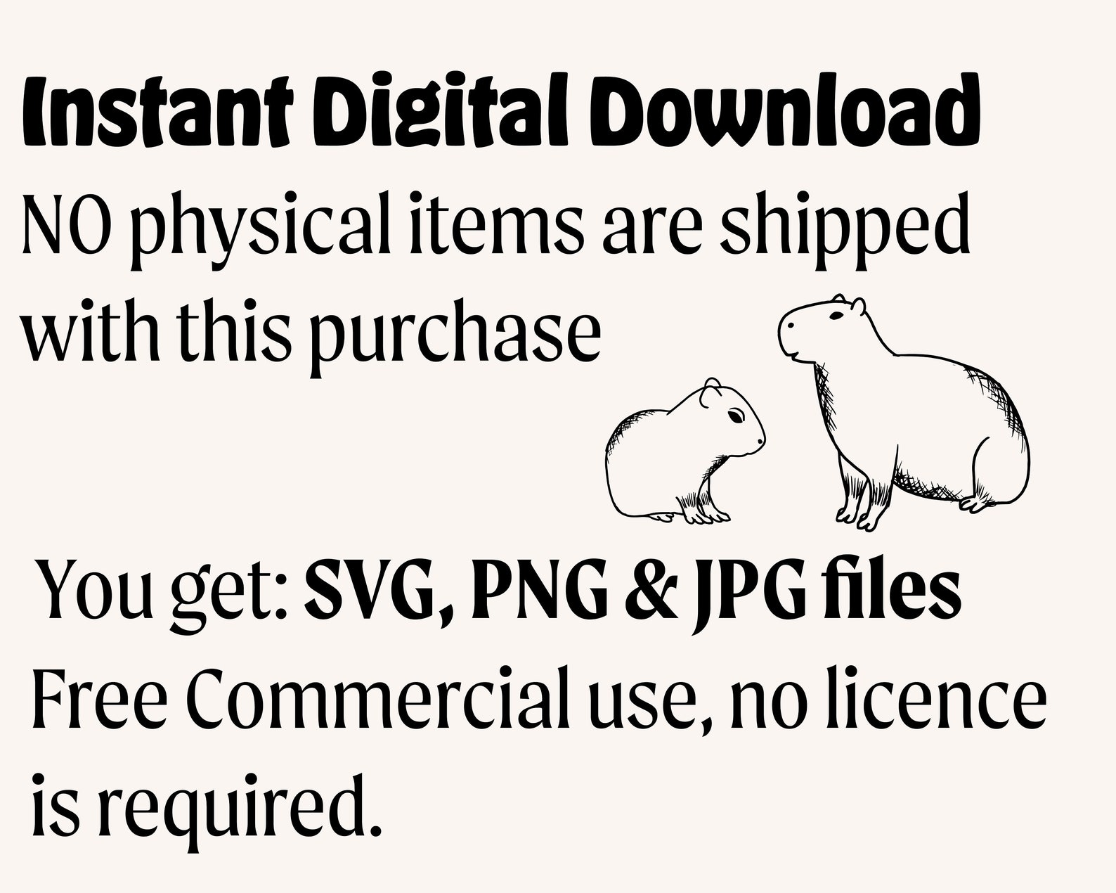 Capybara SVG Bundle | Hand-drawn Capybara Designs Perfect for Capybara ...