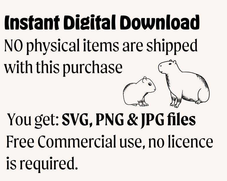 Capybara SVG Bundle | Hand-drawn Capybara Designs Perfect for Capybara ...