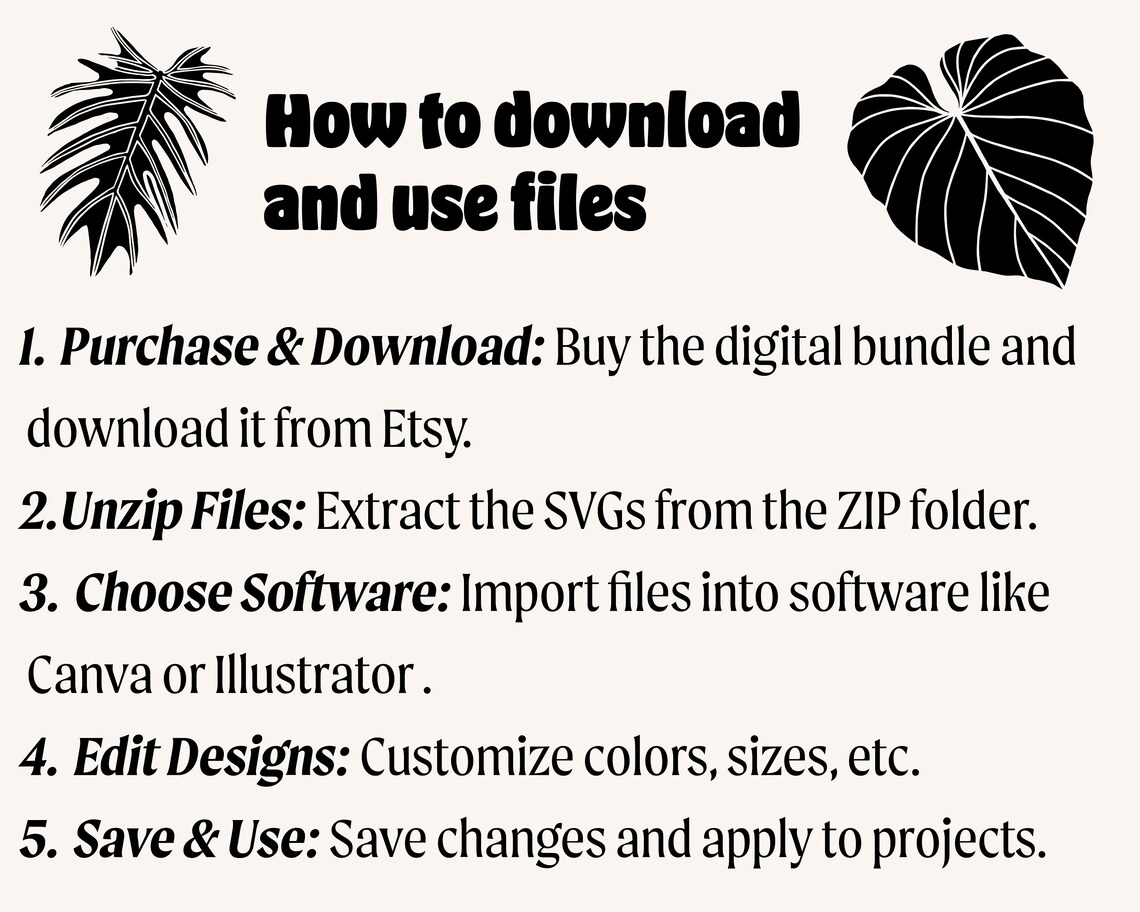 Tropical Leaves Bundle | Tropical Leaf Svg, Monstera Leaf Svg, Jungle Leaves Svg, Botanical Svg ...