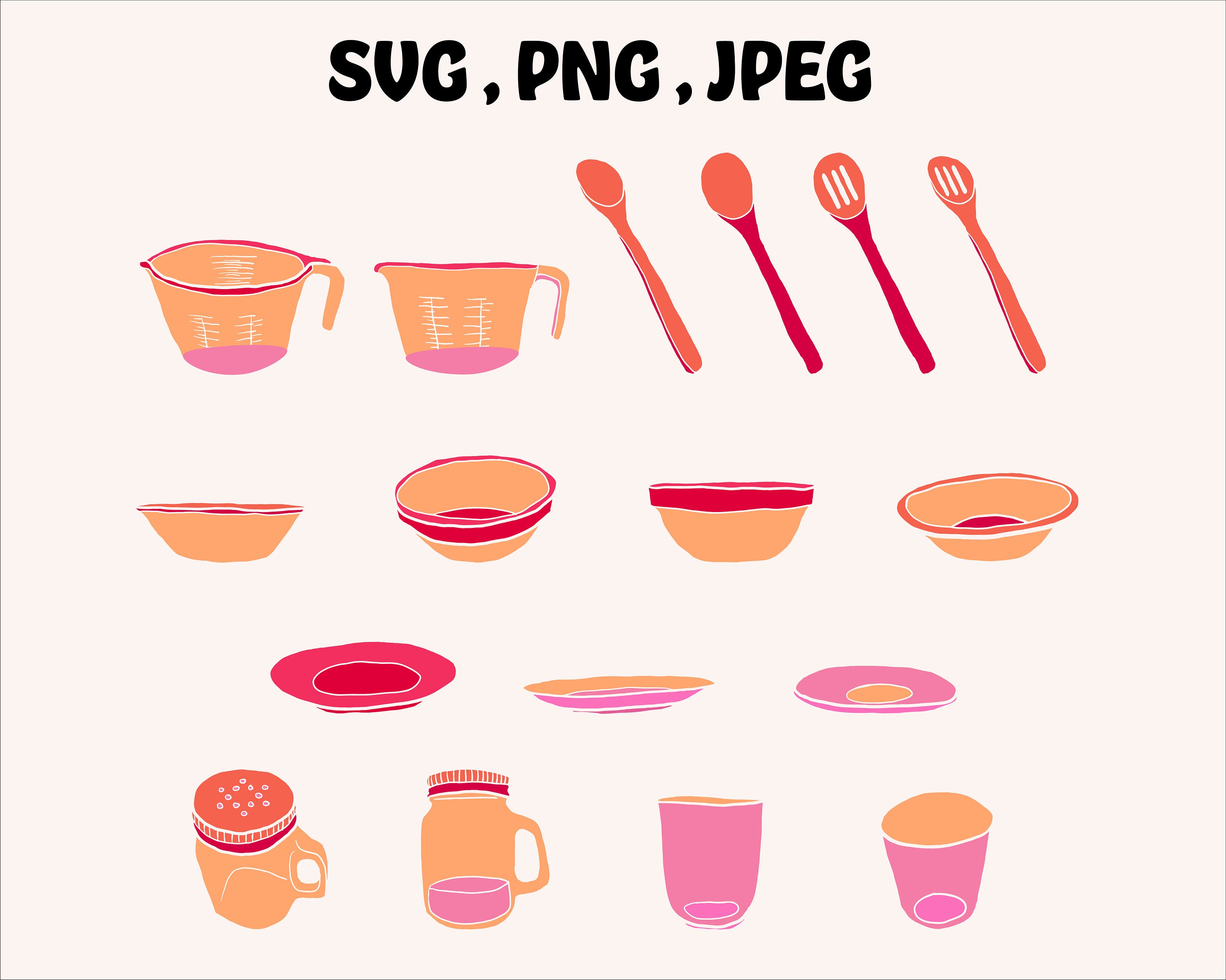Kitchen Svg Bundle, Kitchen Cut File, Baking Svg, Cooking Svg ...