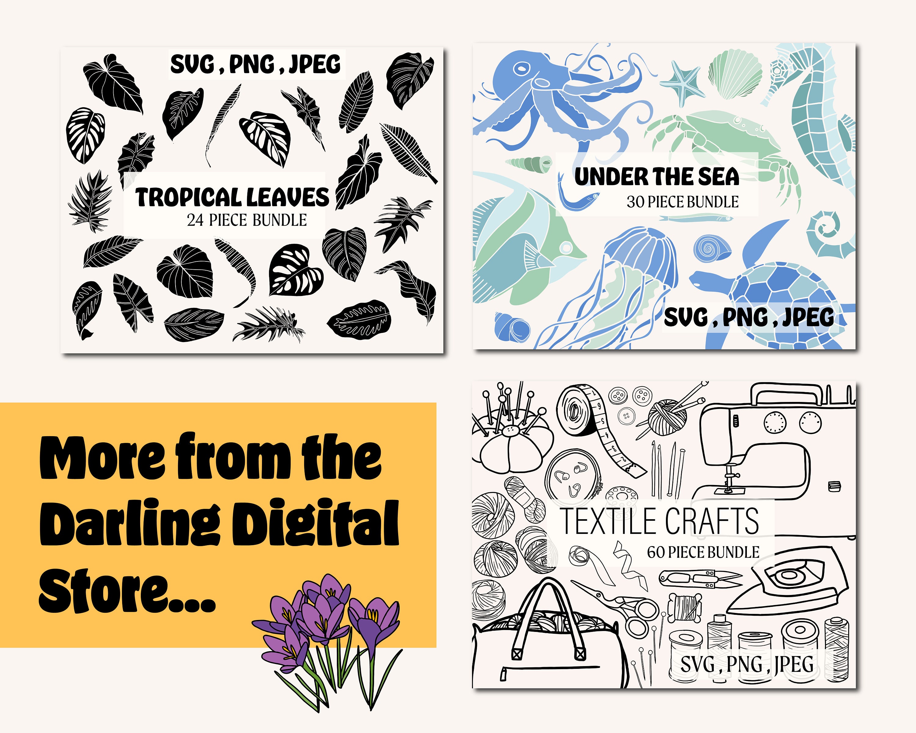 Spring Crocuses SVG Bundle Crocus Svg, Spring Flowers Svg, Floral Svg ...