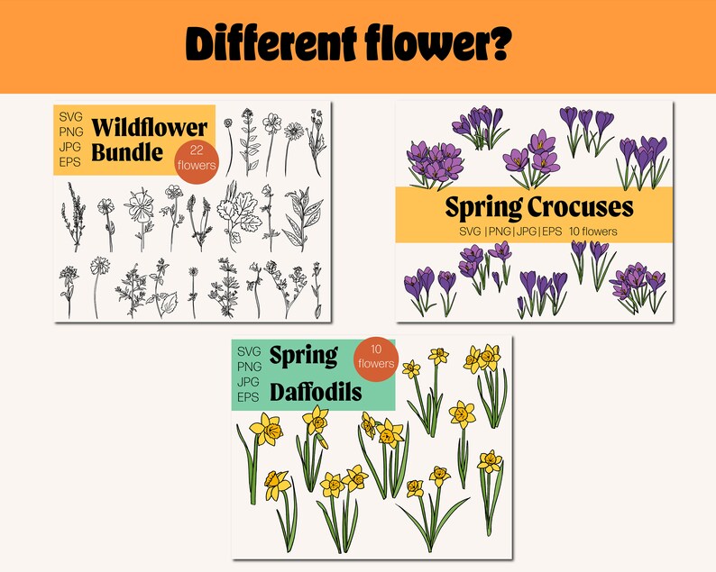 Spring Tulips SVG Bundle Tulip Svg, Spring Flowers Svg, Floral Svg ...