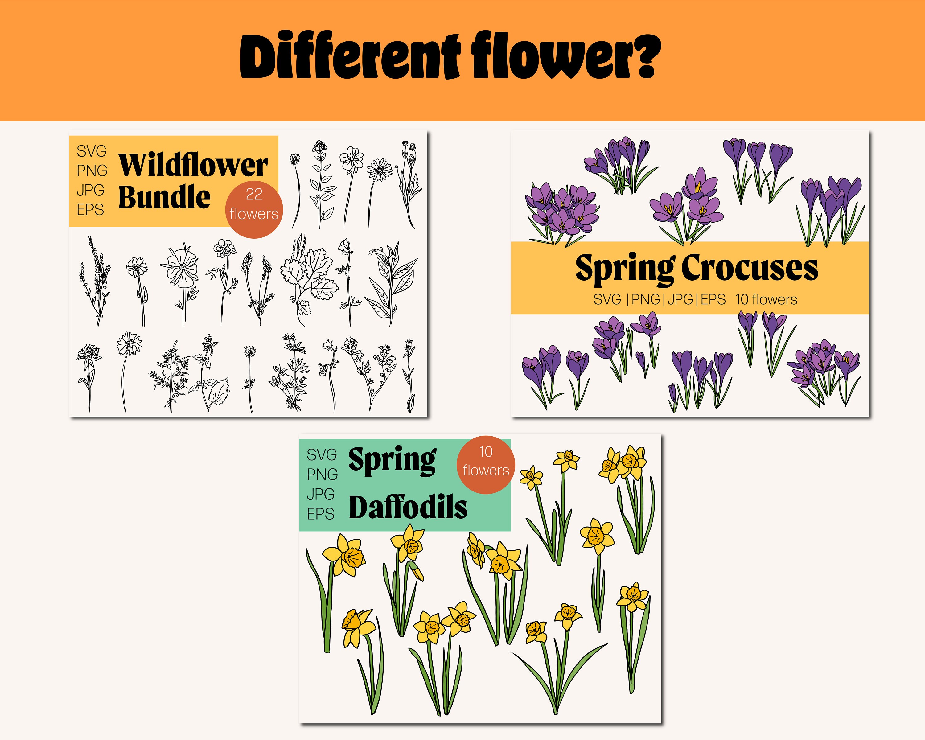 Spring Tulips SVG Bundle Tulip Svg, Spring Flowers Svg, Floral Svg ...