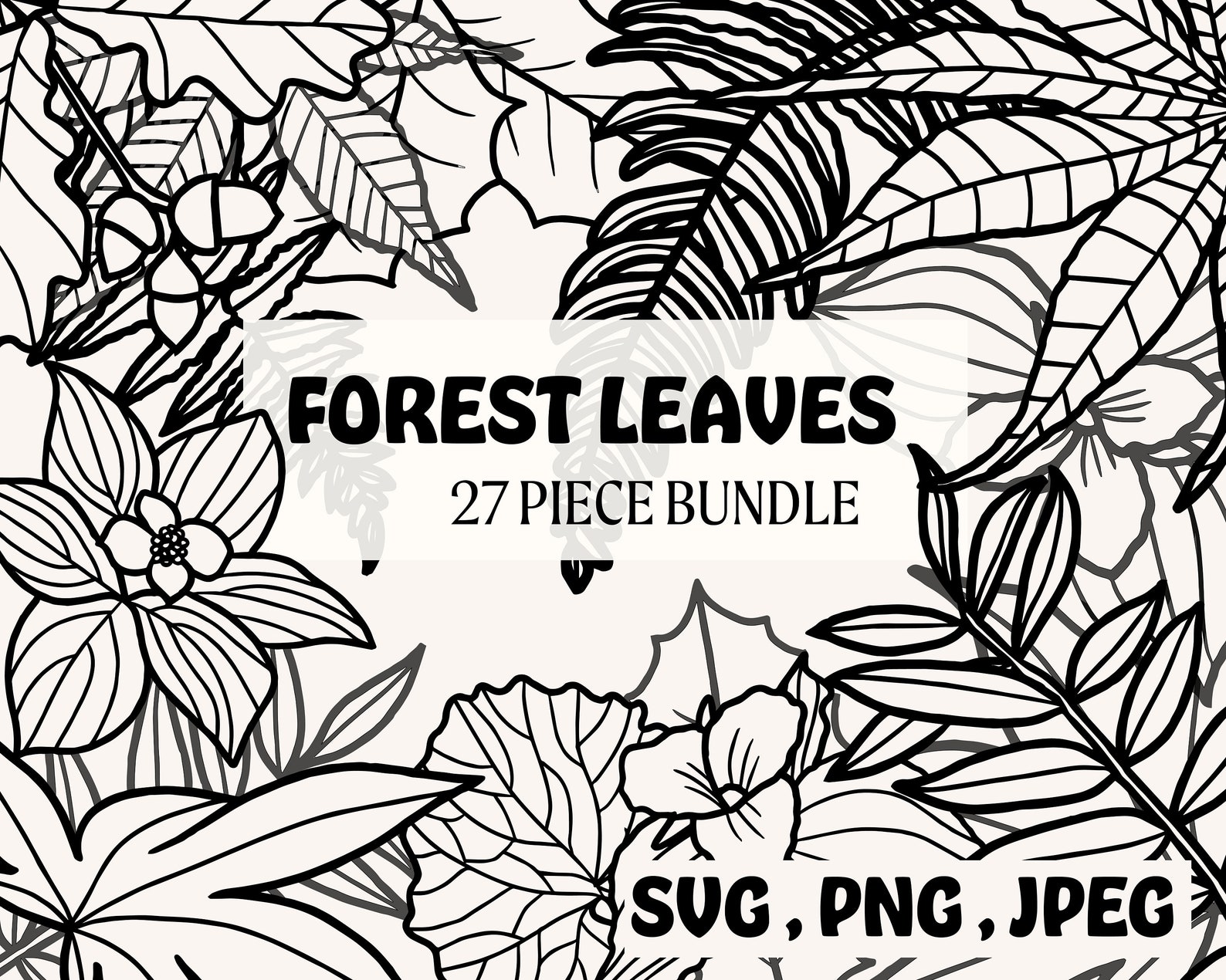 Forest Leaves SVG Bundle Forest Leaves Clipart Forest Fairies Fall ...