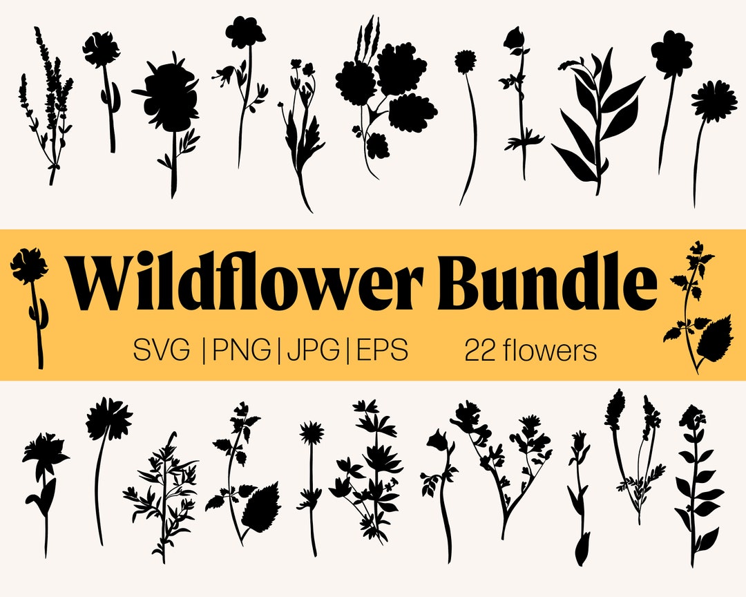 Wildflower SVG Bundle Flower Svg, Floral Svg, Wildflower Png, Wild ...