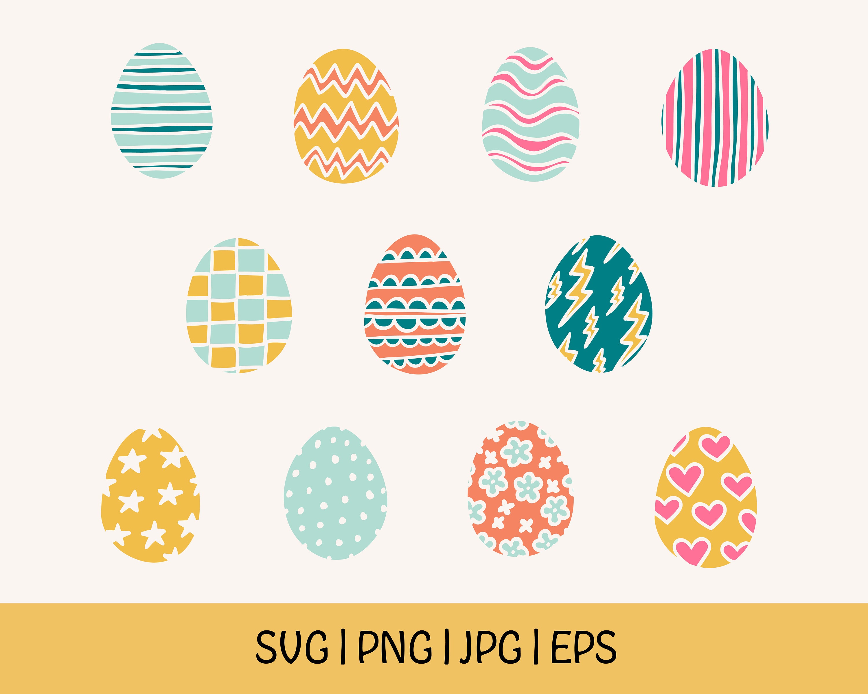 Easter Egg Bundle | Easter Eggs Svg, Easter Eggs Png, Easter Eggs ...