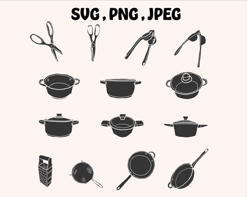 Kitchen Svg Bundle, Kitchen Cut File, Baking Svg, Cooking Svg ...