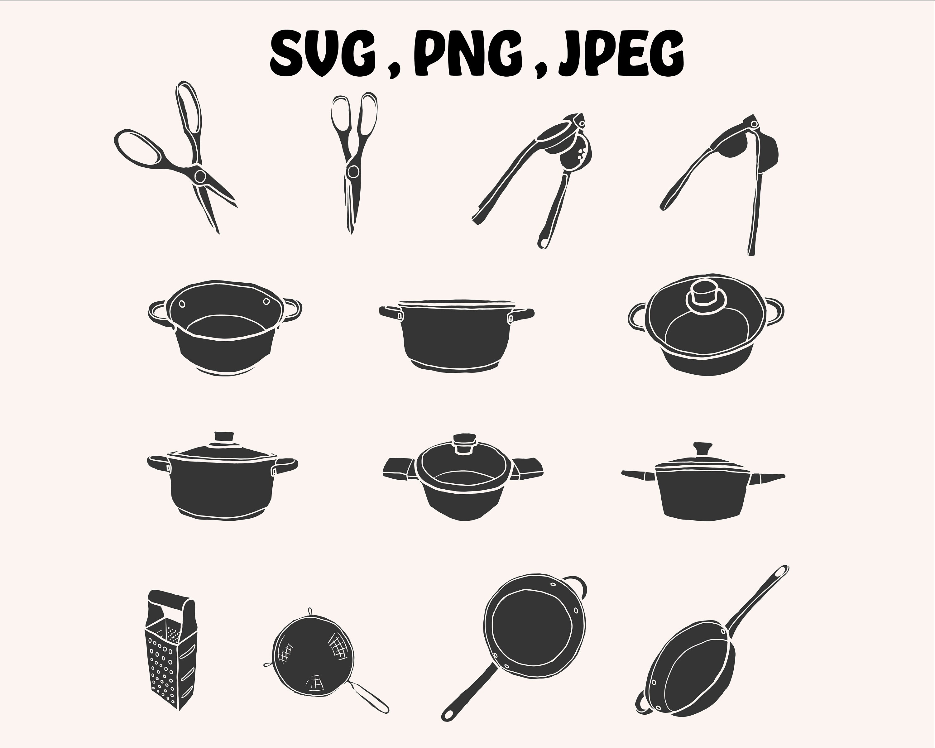 Kitchen Svg Bundle, Kitchen Cut File, Baking Svg, Cooking Svg ...