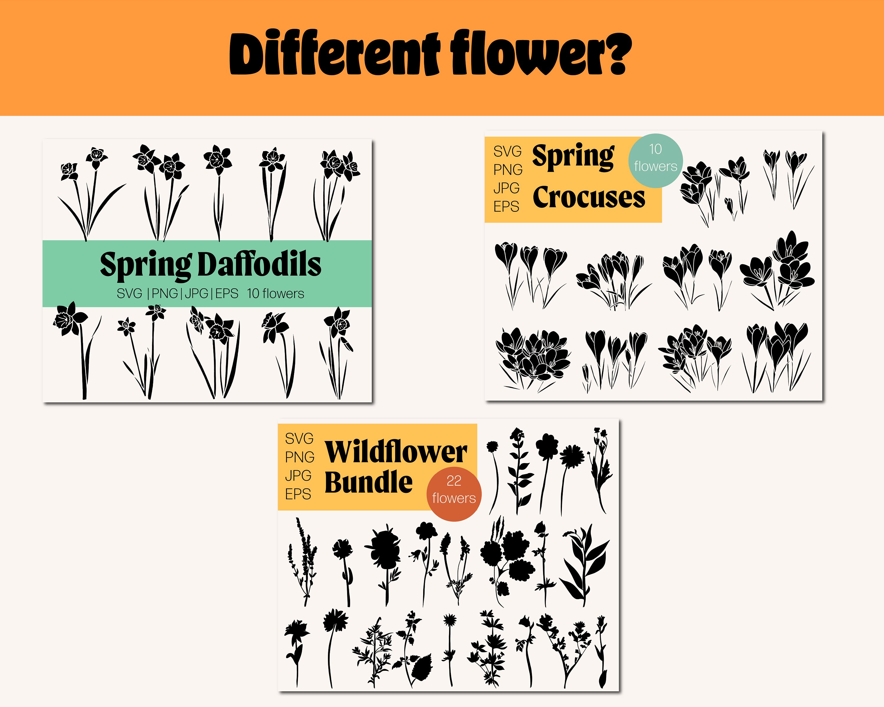 Spring Tulips SVG Bundle Tulip Svg, Spring Flowers Svg, Floral Svg ...