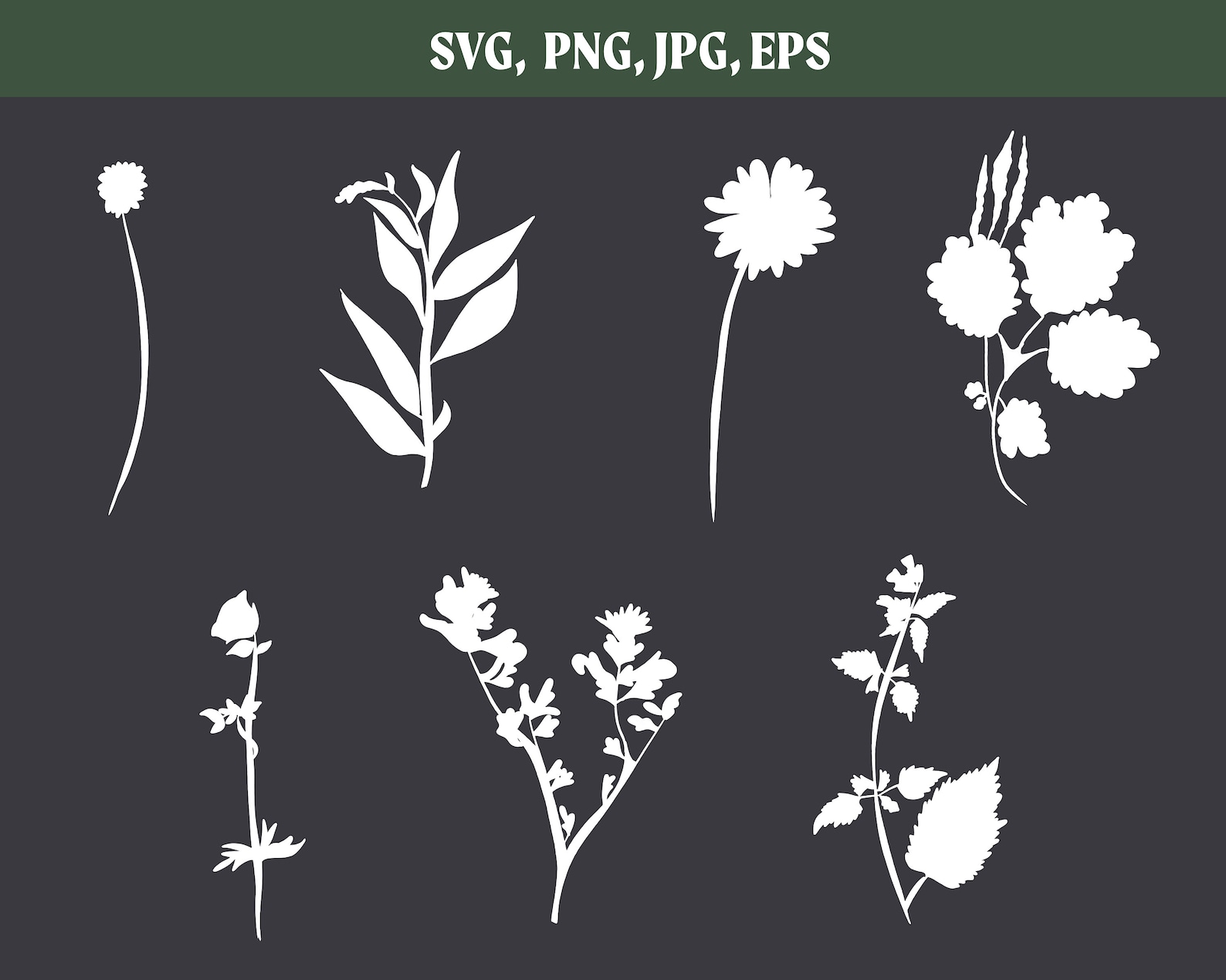 Wildflower SVG Bundle Flower Svg, Floral Svg, Wildflower Png, Wild ...