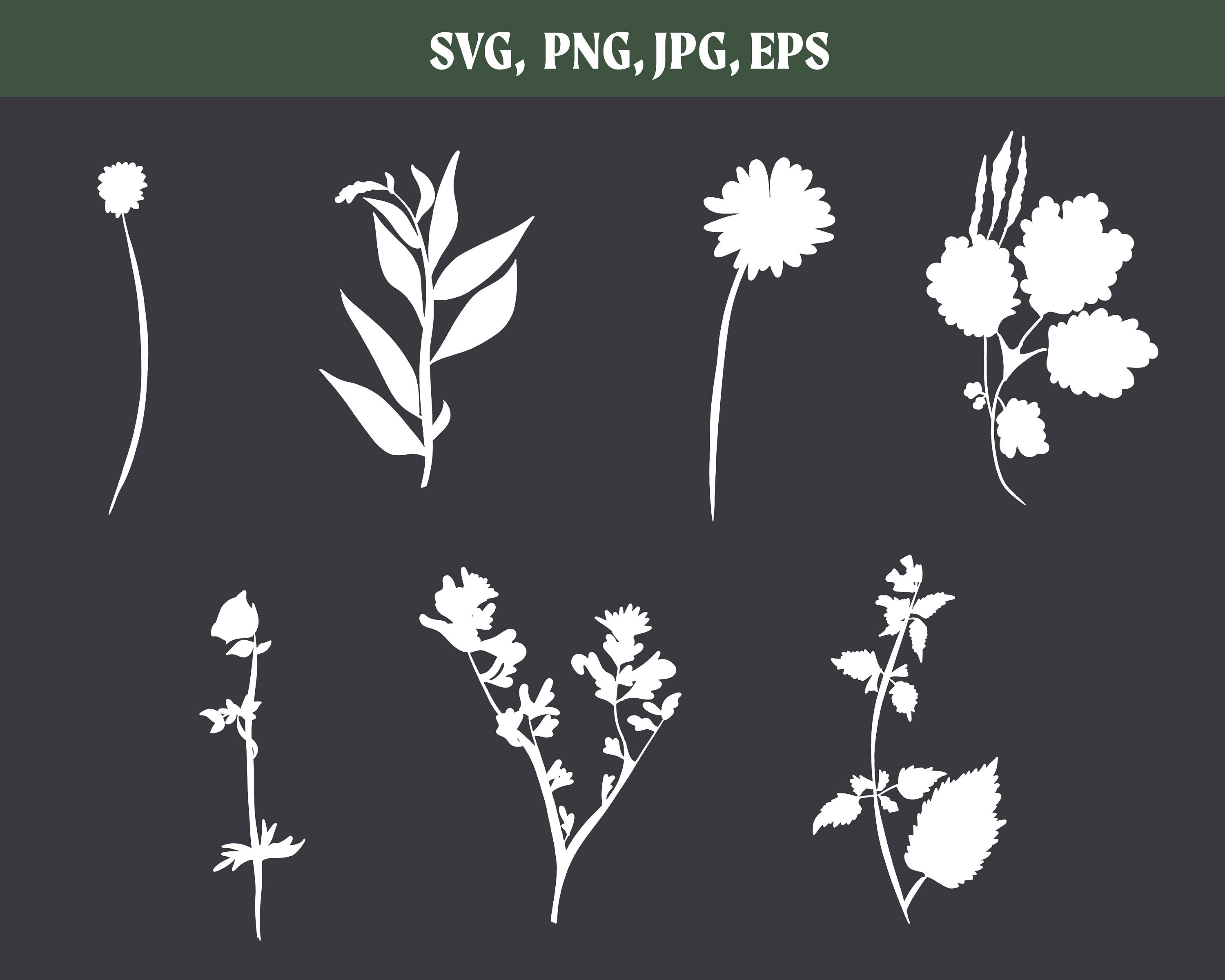 Wildflower SVG Bundle Flower Svg, Floral Svg, Wildflower Png, Wild ...
