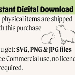 Capybara SVG Bundle | Hand-drawn Capybara Designs Perfect for Capybara ...