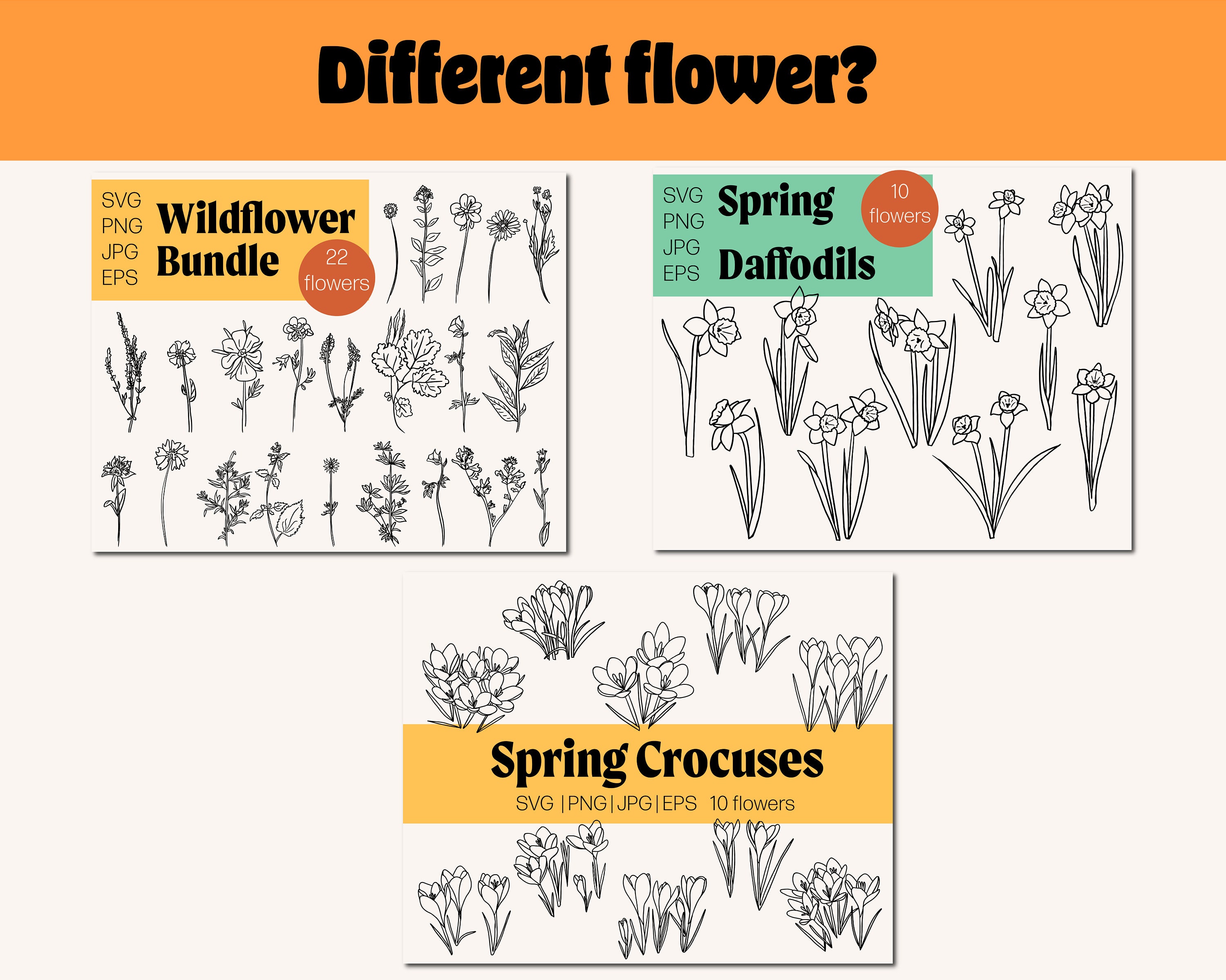 Spring Tulips SVG Bundle Tulip Svg, Spring Flowers Svg, Floral Svg ...