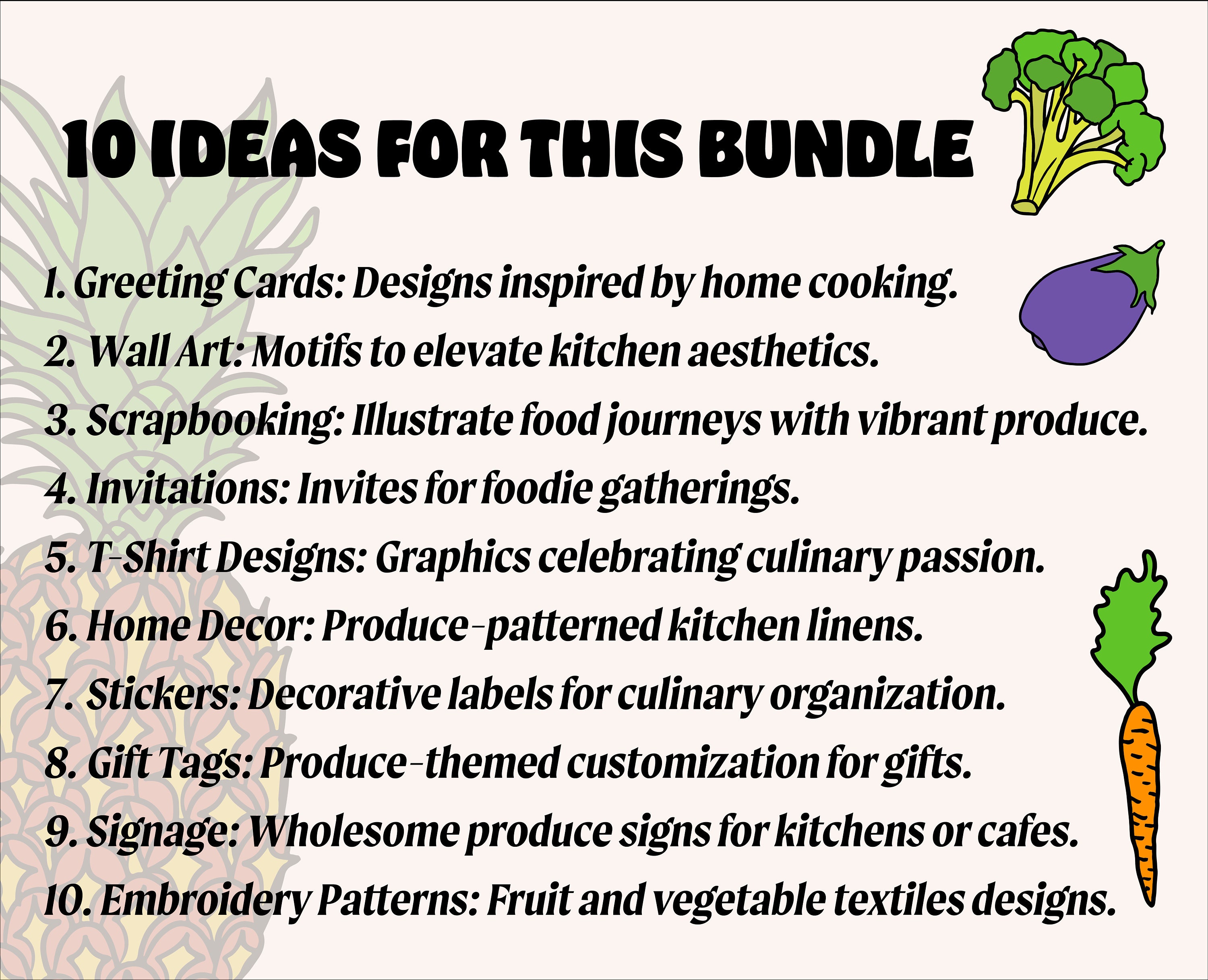 Fruit and Veg SVG Bundle | Fruit Svg, Tropical Fruit Svg, Vegetables ...