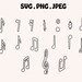 Music Notes SVG Bundle 34 Musical Note Svgs, Music Teacher Svg, Hand ...