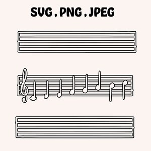 Music Notes SVG Bundle 34 Musical Note Svgs, Music Teacher Svg, Hand ...