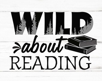 Wild About Reading Svg - Etsy UK