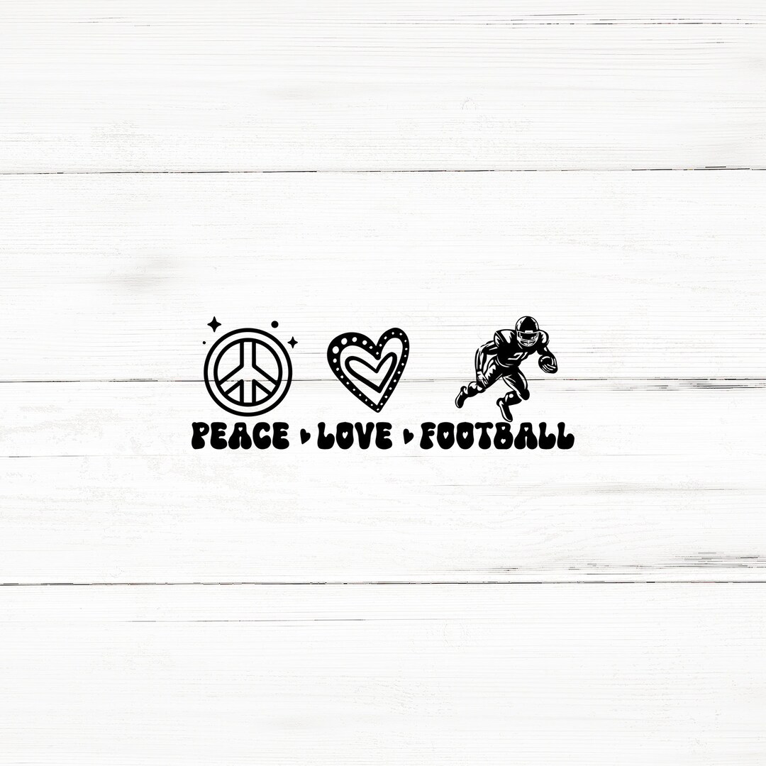 Peace Love Football,football Svg Bundle,football Svg File,football ...