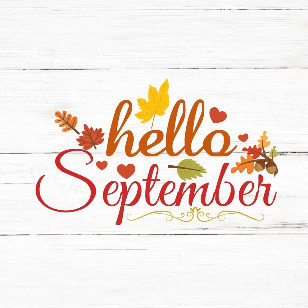 Hello September Svg, Hello September Png, Hello September Bundle ...