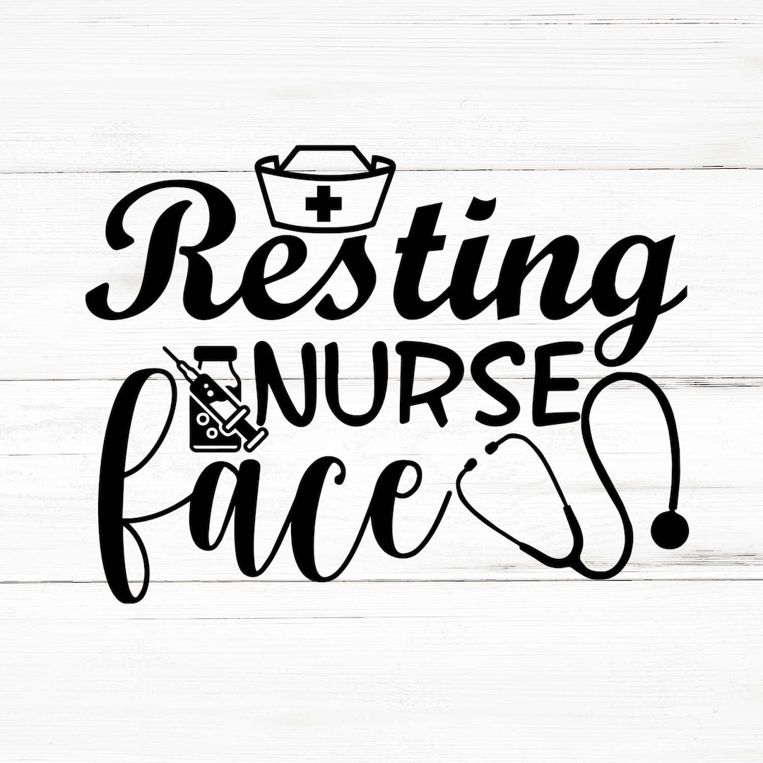 Resting Nurse Face Svg, Resting Nurse Face Png, Resting Nurse Face ...
