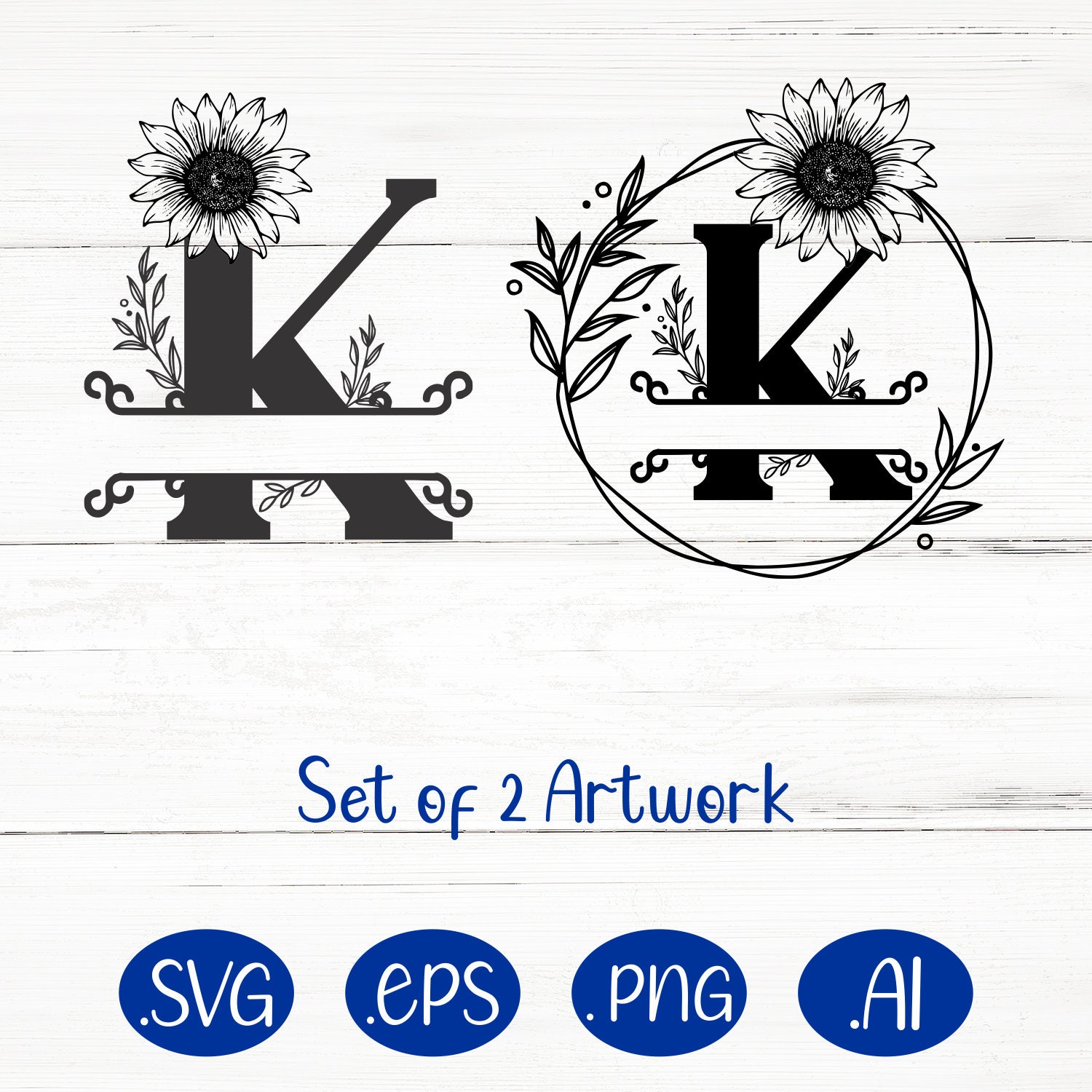 Chevron Background With Monogram K