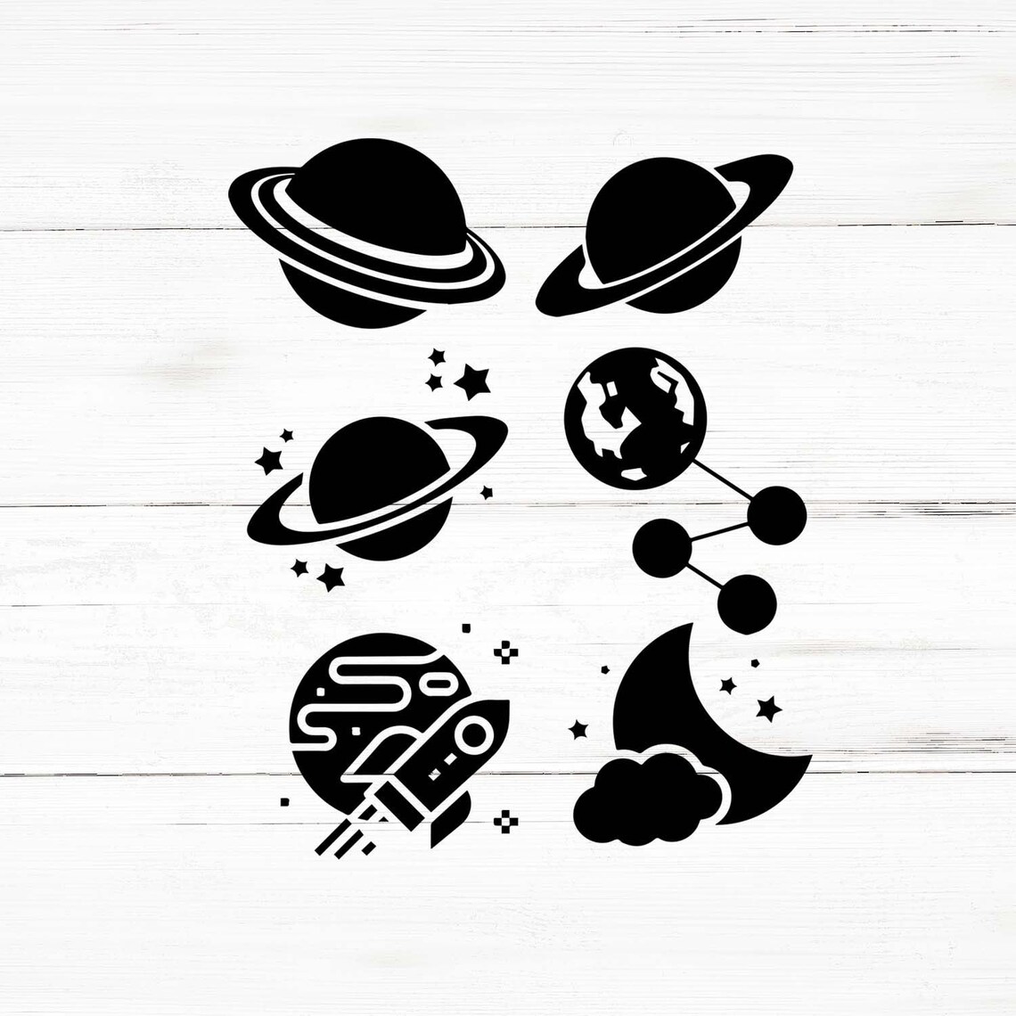 Saturn Planet Svg Celestial Objects Png Celestial Objects - Etsy