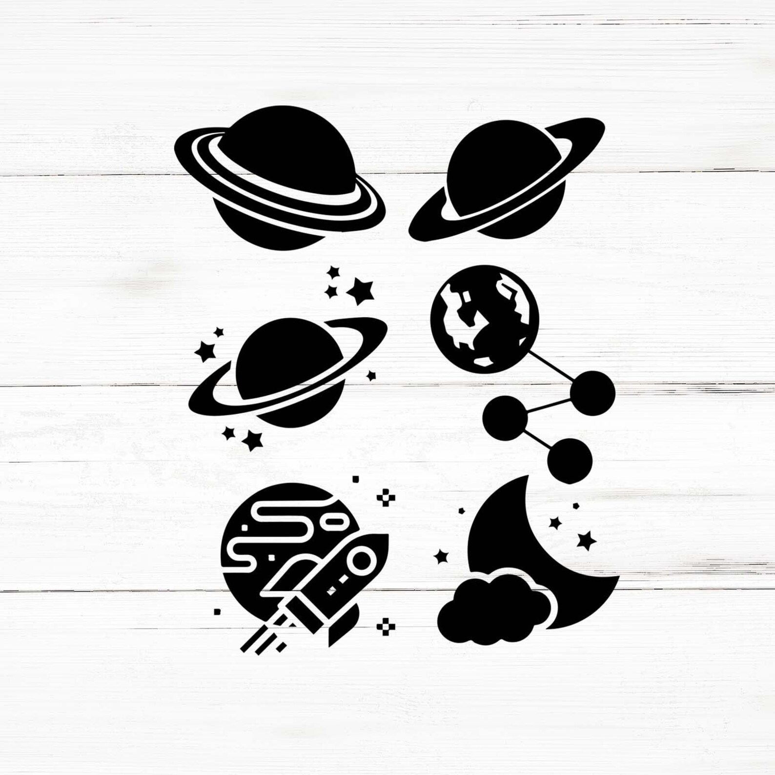 Saturn Planet Svg Celestial Objects Png Celestial Objects - Etsy