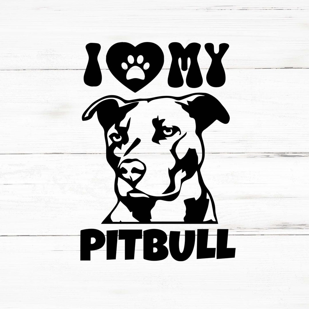 Pitbull Svg, Pitbull Png, Pitbull Bundle, Pitbull Designs, Pitbull ...