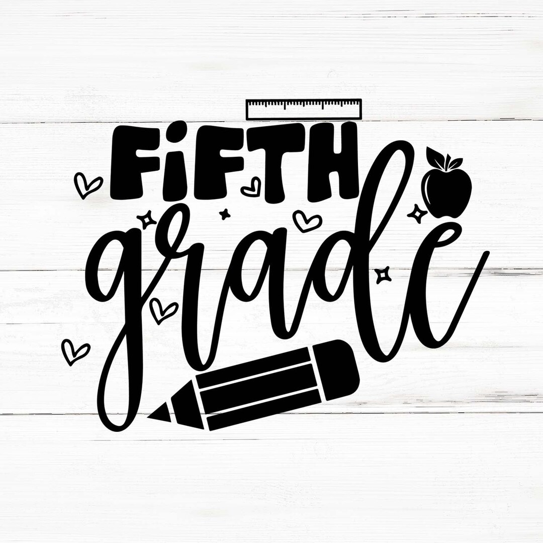 Fifth Grade Svg, Fifth Grade Png, Fifth Grade Bundle, Fifth Grade ...