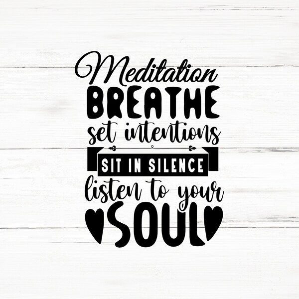Meditation Svg - Etsy