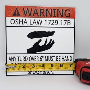 Funny OSHA Turd Sign - Etsy